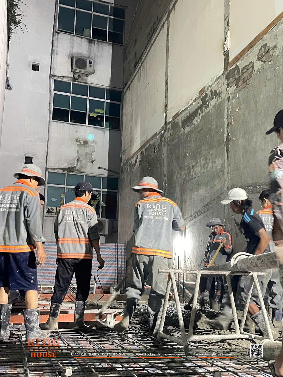 Công Tác Đổ Bê Tông Dầm, Sàn Tầng Lửng, Cầu Thang Tầng Trệt – Nhà Phố Quận 11